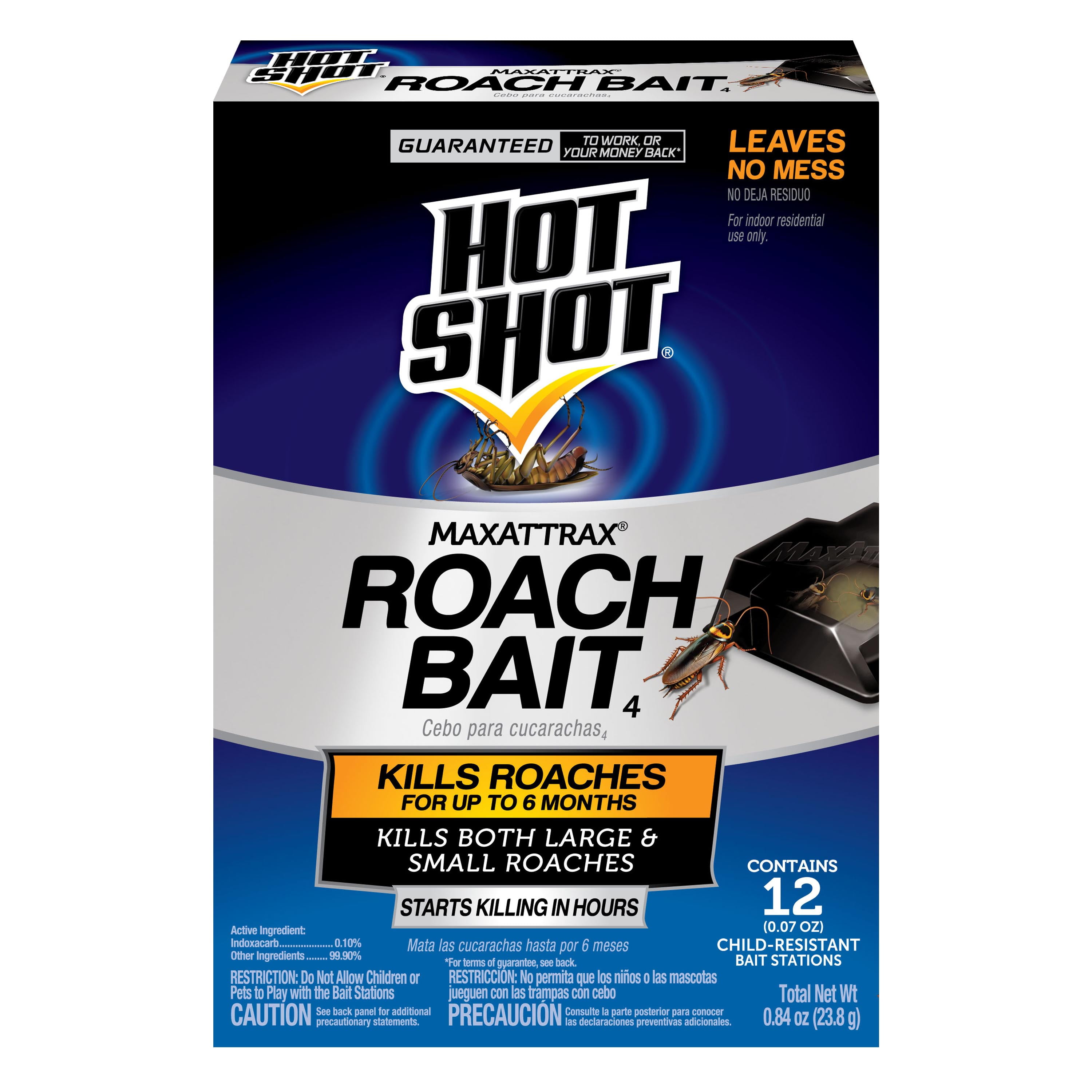 Hot Shot MaxAttrax Roach Bait, Child-Resistant Bait Stations, Kills ...