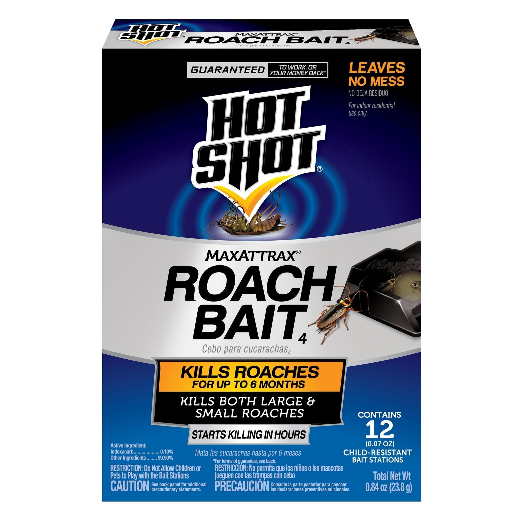 Hot Shot MaxAttrax Roach Bait, Child-Resistant Bait Stations, Kills ...
