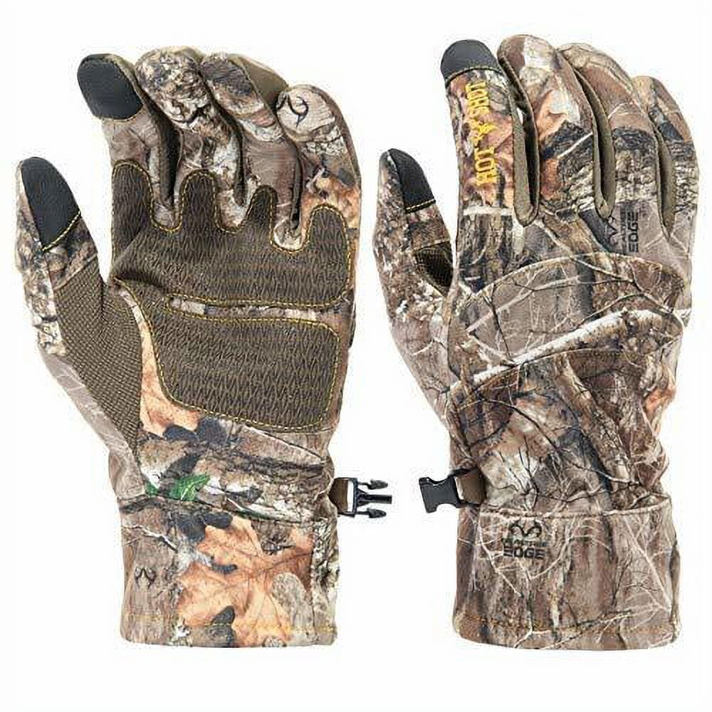 Hot Shot Men’s Camo Swiftstrike Pro-Text Gloves – Realtree Edge Outdoor ...