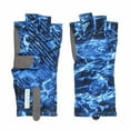 Hot Shot Men's Fingerless Fishing Sun Gloves UPF 50, Mossy Oak Elements ...