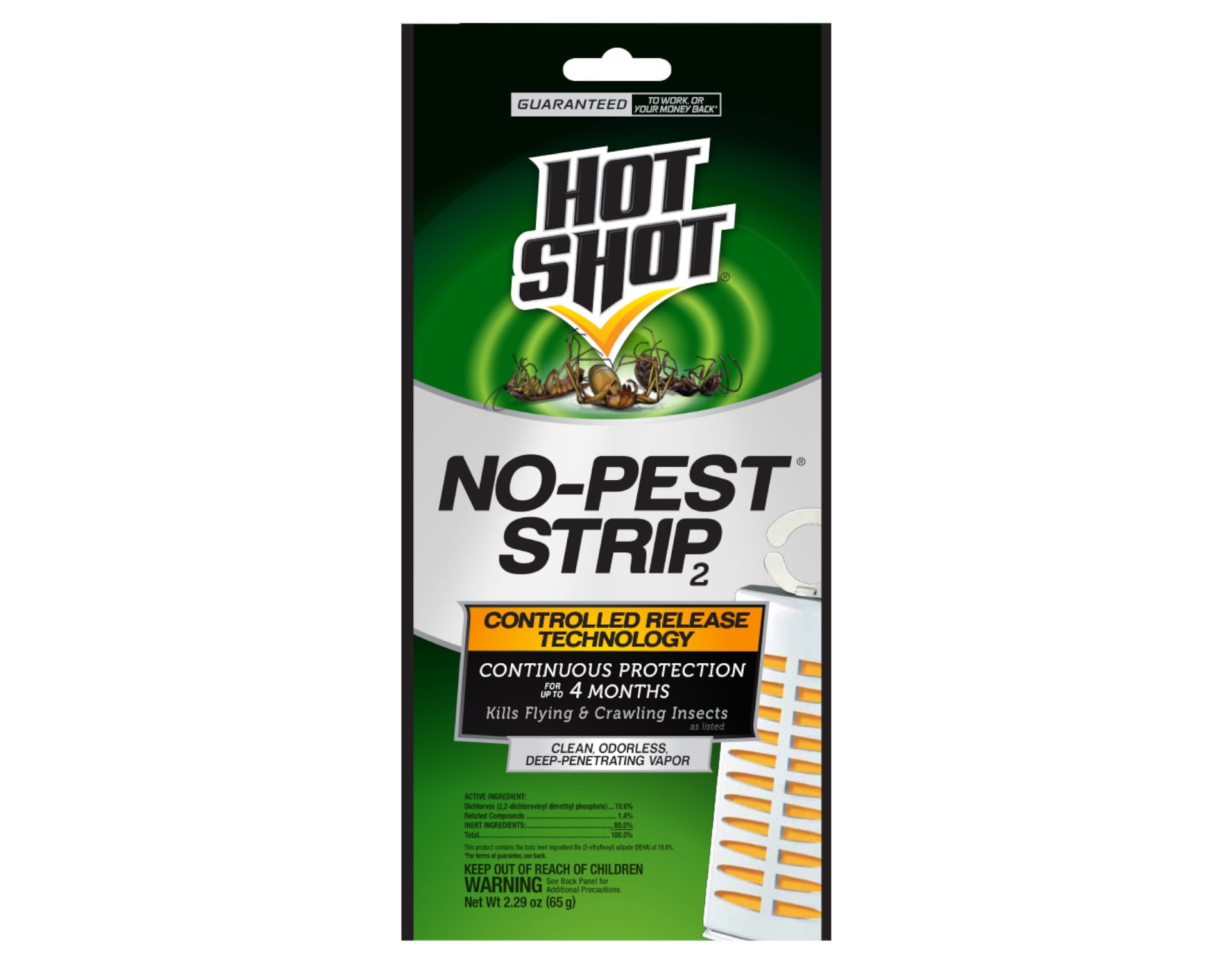Hot Shot No-Pest Strip 2, Controlled Release Technology Kills Flying ...