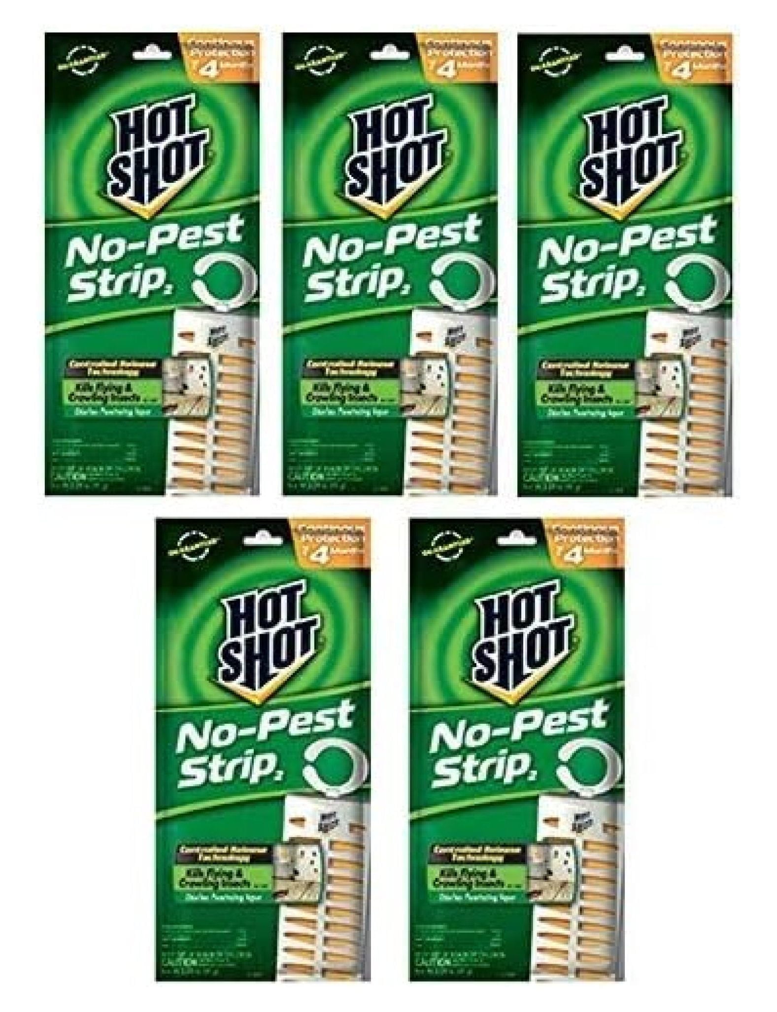 Hot Shot No-Pest Strip 2, Kills Flying and Crawling Insects, Controlled ...