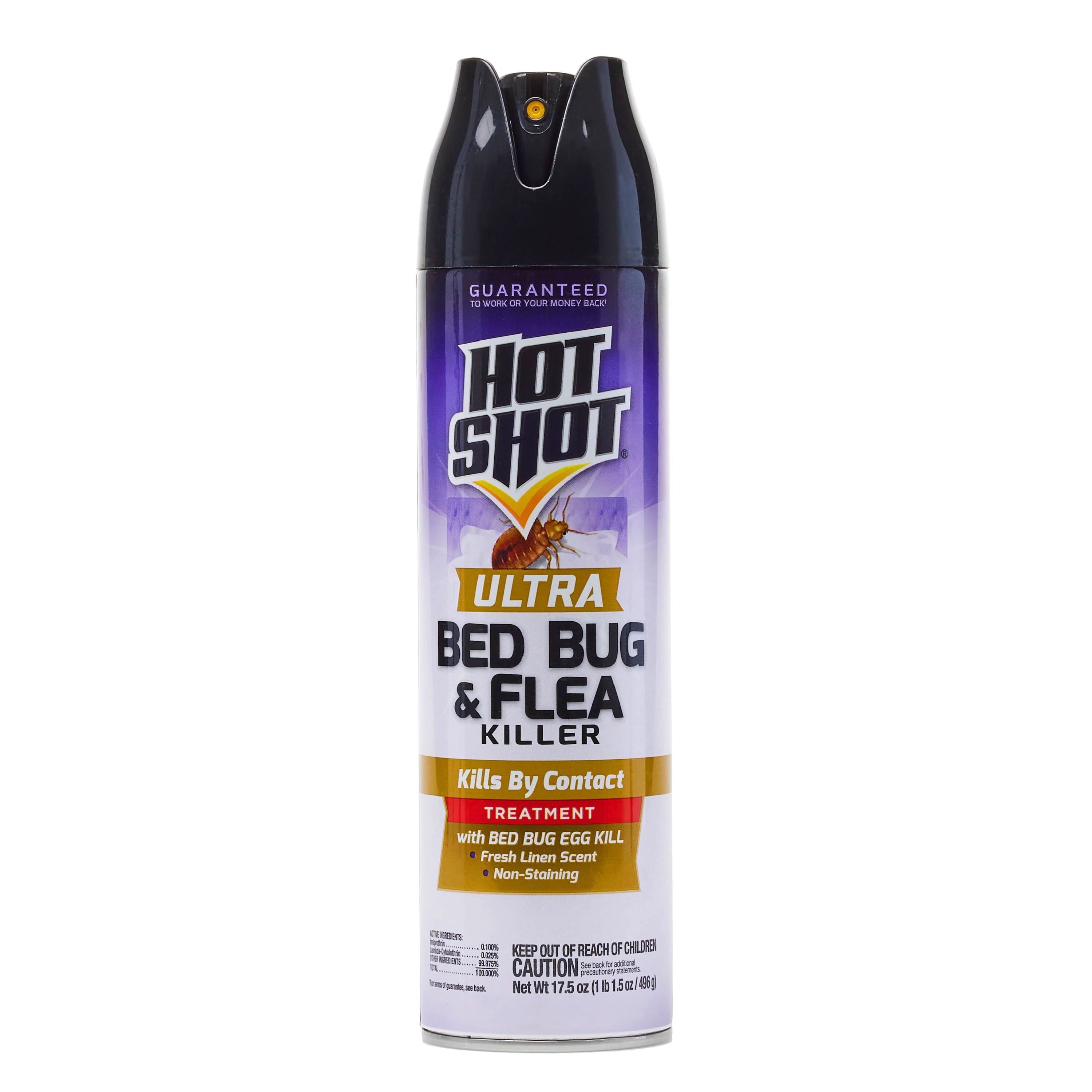 Hot Shot Ultra Bed Bug & Flea Killer Aerosol Formula, 17.5 Ounces ...