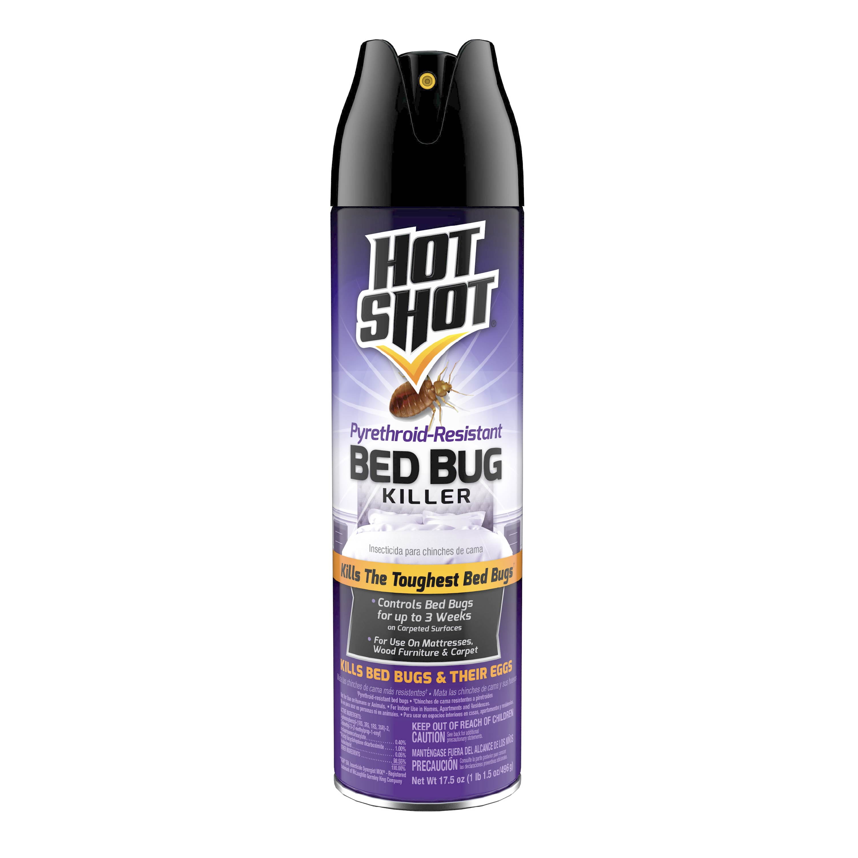 Hot Shot Ultra Bed Bug & Flea Killer Aerosol, Kills Bed Bugs and Their ...