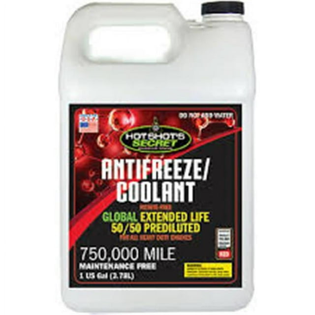 Hot Shots 1G750KR505 1 gal 750K 50-50 Red AntiFreeze Hotshots Coolant ...
