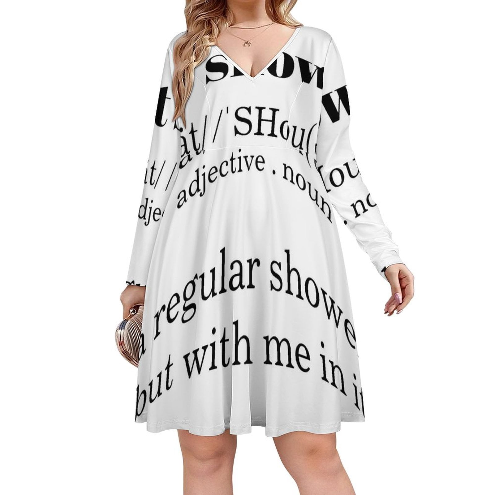 Hot Shower Funny Definition Long Sleeve Sexy Dresses For Women Ladies ...