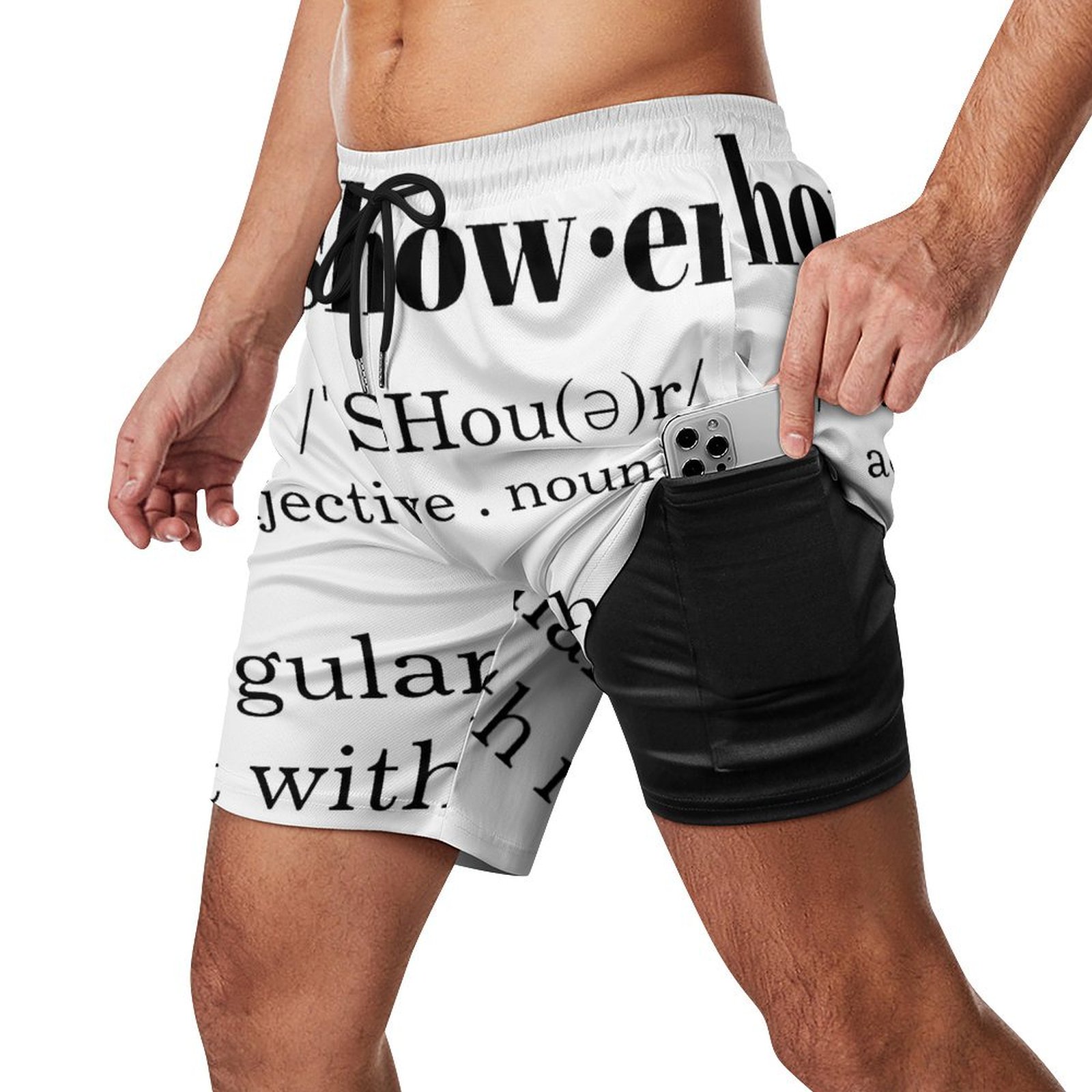 Hot Shower Funny Definition Quick Dry Swimming Shorts For Men Swimwear ...