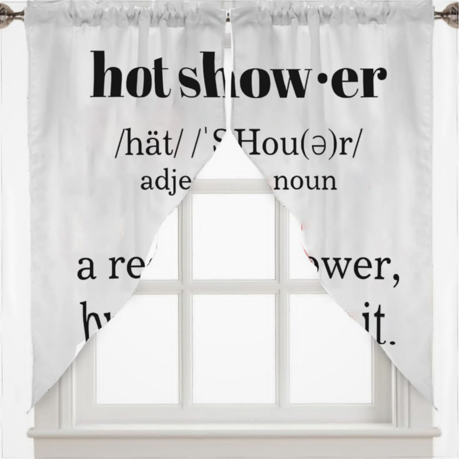 Hot Shower Funny Definition Swag Valances For Windows 2 Pack For ...