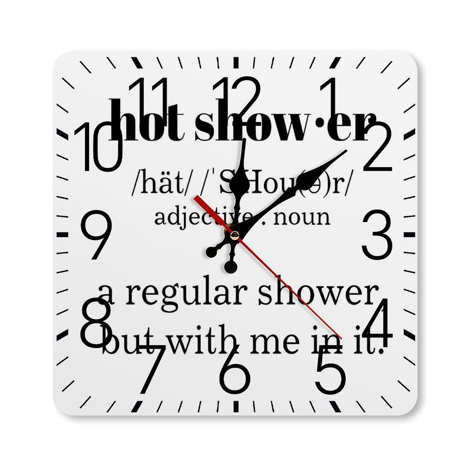 Hot Shower Funny Definition Wall Clock Silent Non-Ticking For Home ...