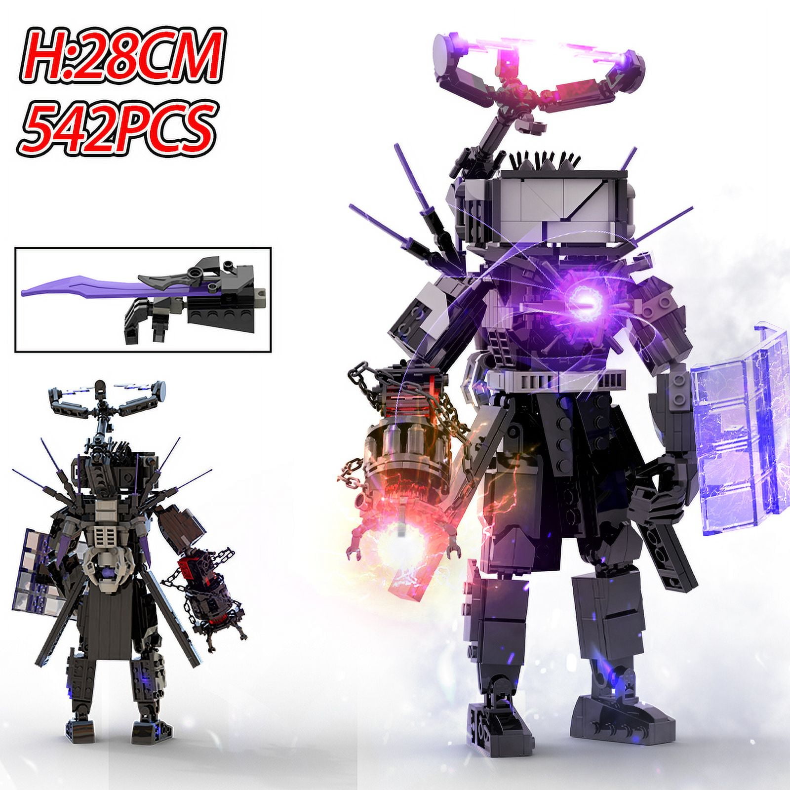 Hot Skibidi Toilet Building Blocks Toilet Upgraded G Man&Dominator ...