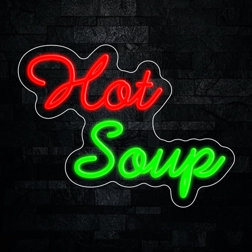 Hot Soup LED Neon Sign 16"L x 12"H #33196 - Walmart.com