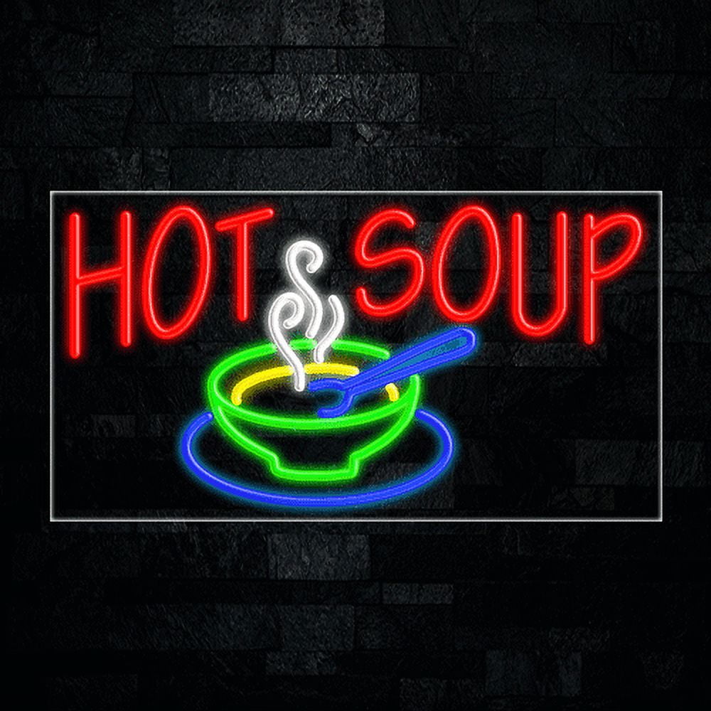 Hot Soup-LED Neon Sign 33"L x 18"H #30460 - Walmart.com