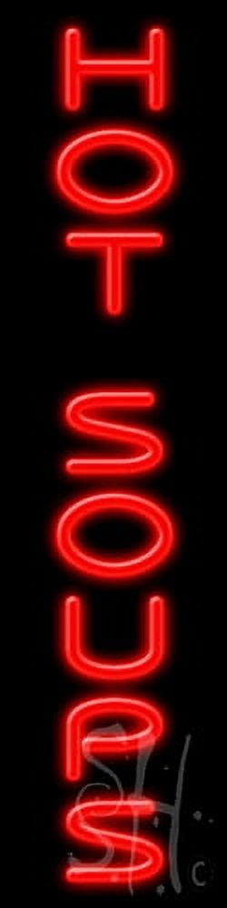 Hot Soups LED Neon Sign 8" Tall x 32" Wide, Clear Edge Cut Acrylic ...