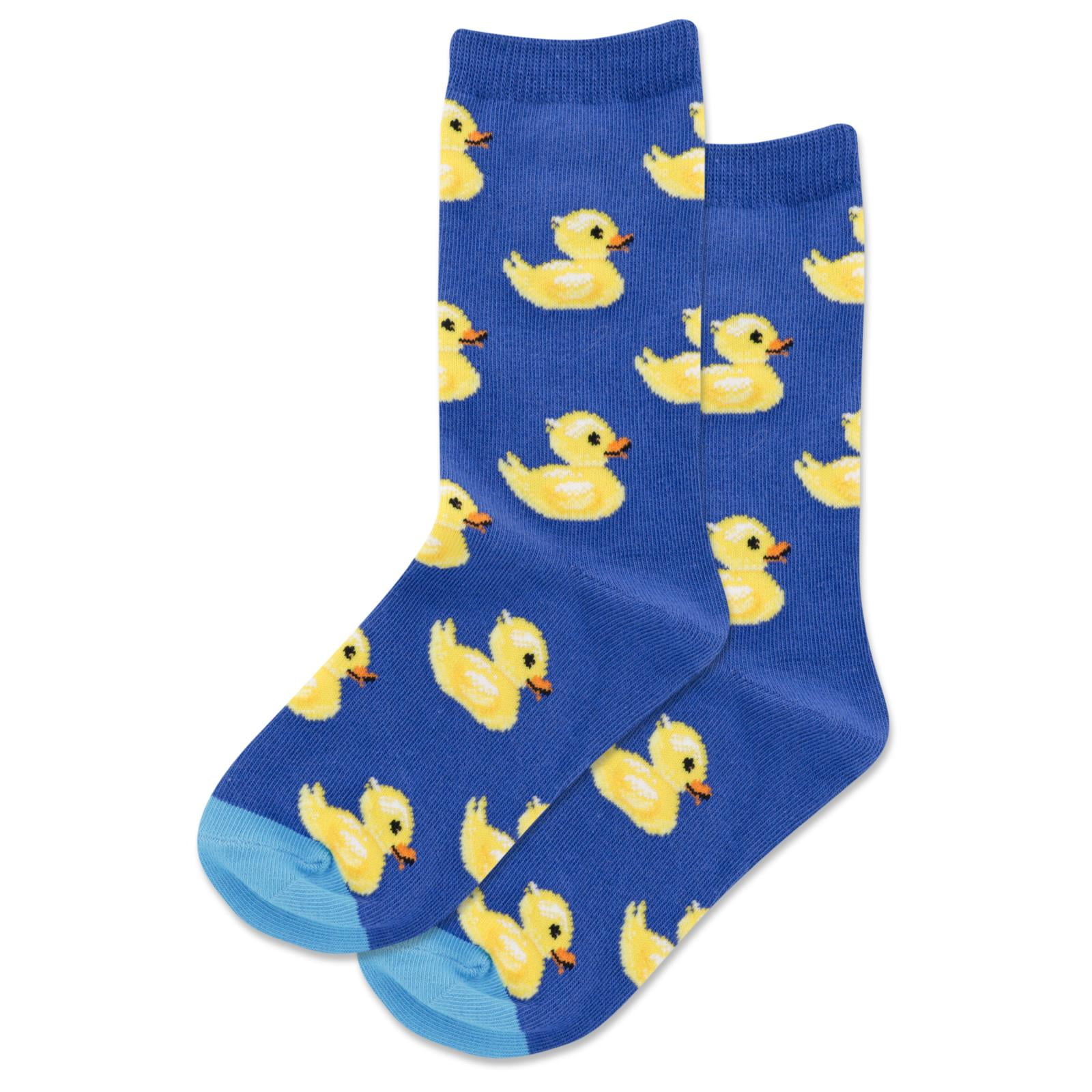 Hot Sox Kids Rubber Duck Crew Socks, S/M, Dark Blue - Walmart.com