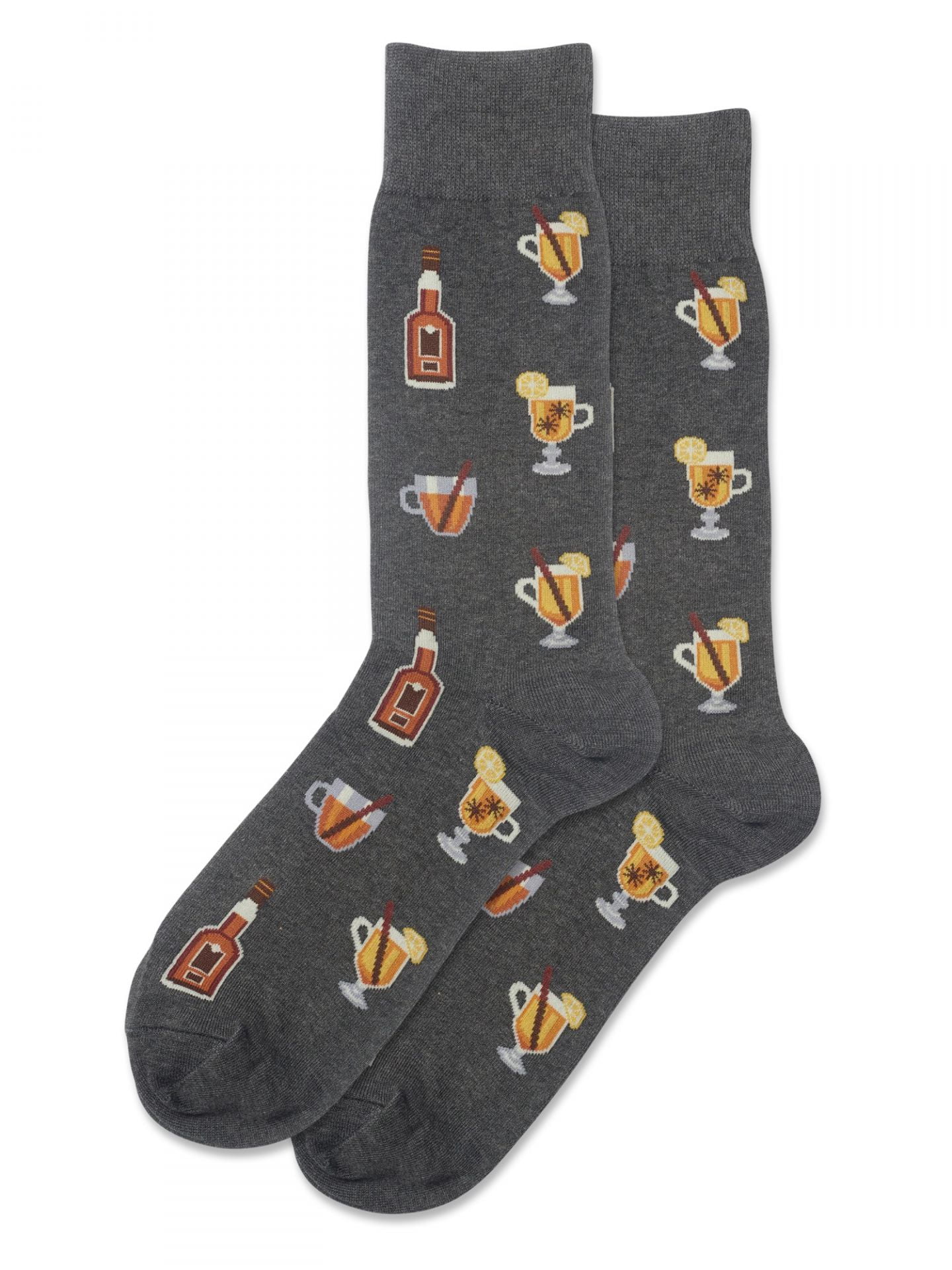 Hot Sox Men's Hot Toddy Crew Socks, Charcoal, Large - Walmart.com