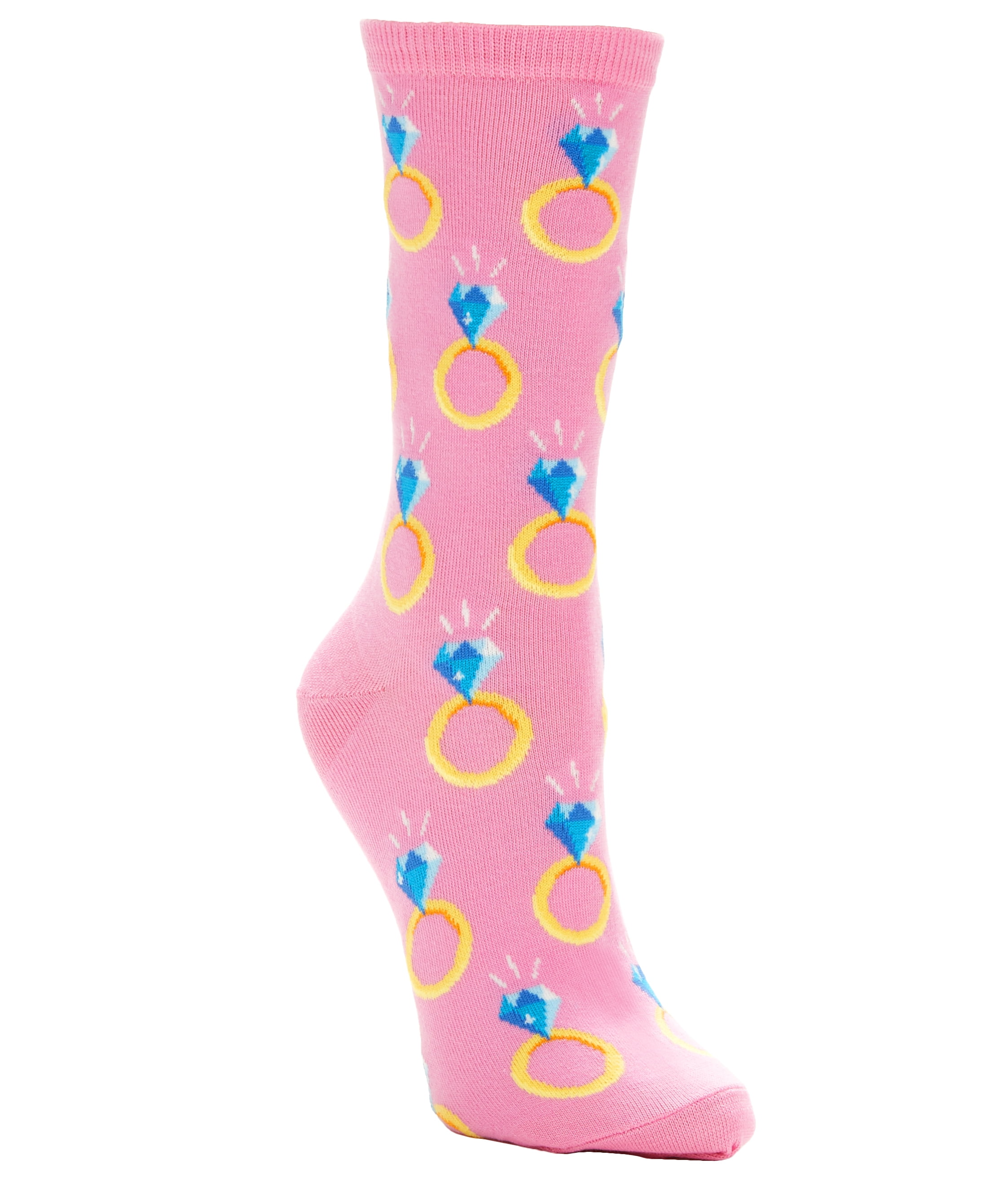 Hot Sox Womens Engagement Ring Crew Socks Style-HO002655 - Walmart.com