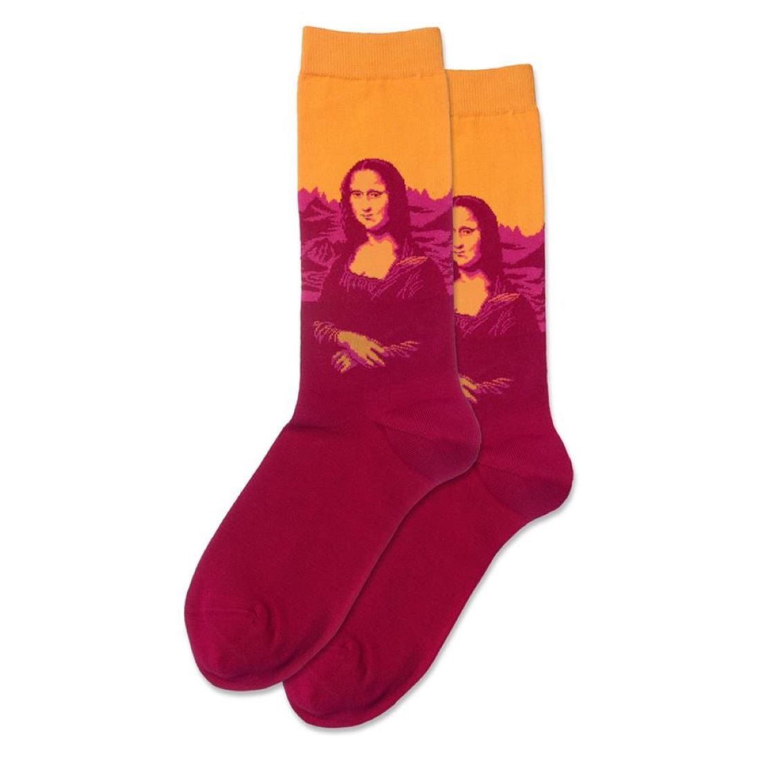 Hot Sox Womens Mona Lisa Pop Crew Socks, 9-11, Bright Orange - Walmart.com