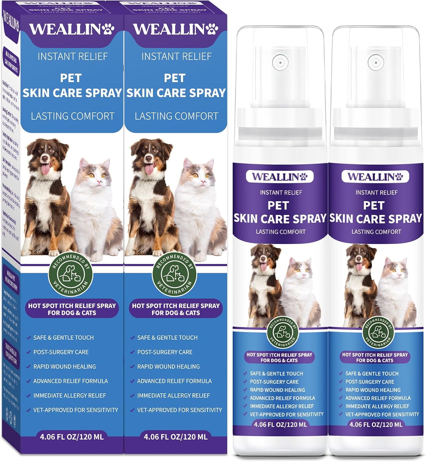 Hot Spot Itch Relief Spray for Dogs & Cats, Itch Treatment for Dogs ...