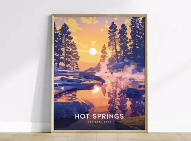 Hot Springs National Park, Arkansas Poster Â€“ Iconic Bathhouse Row ...