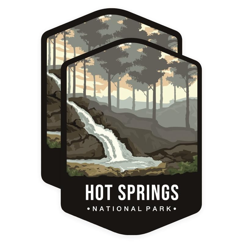 Hot Springs National Park Bumper Sticker - US National Park - 5 Inches ...