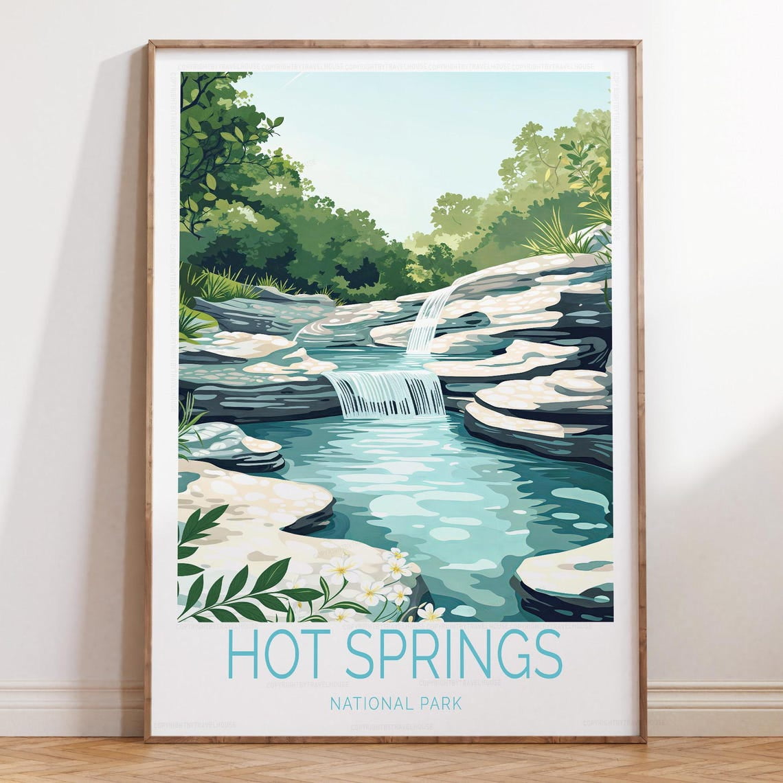 Hot Springs National Park Travel Wall Art, National Park Travel Poster ...