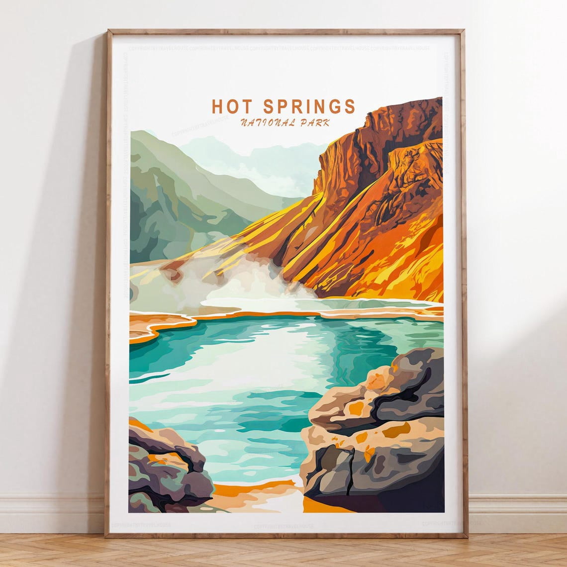 Hot Springs Travel Wall Art, Hot Springs National Park Poster, National ...