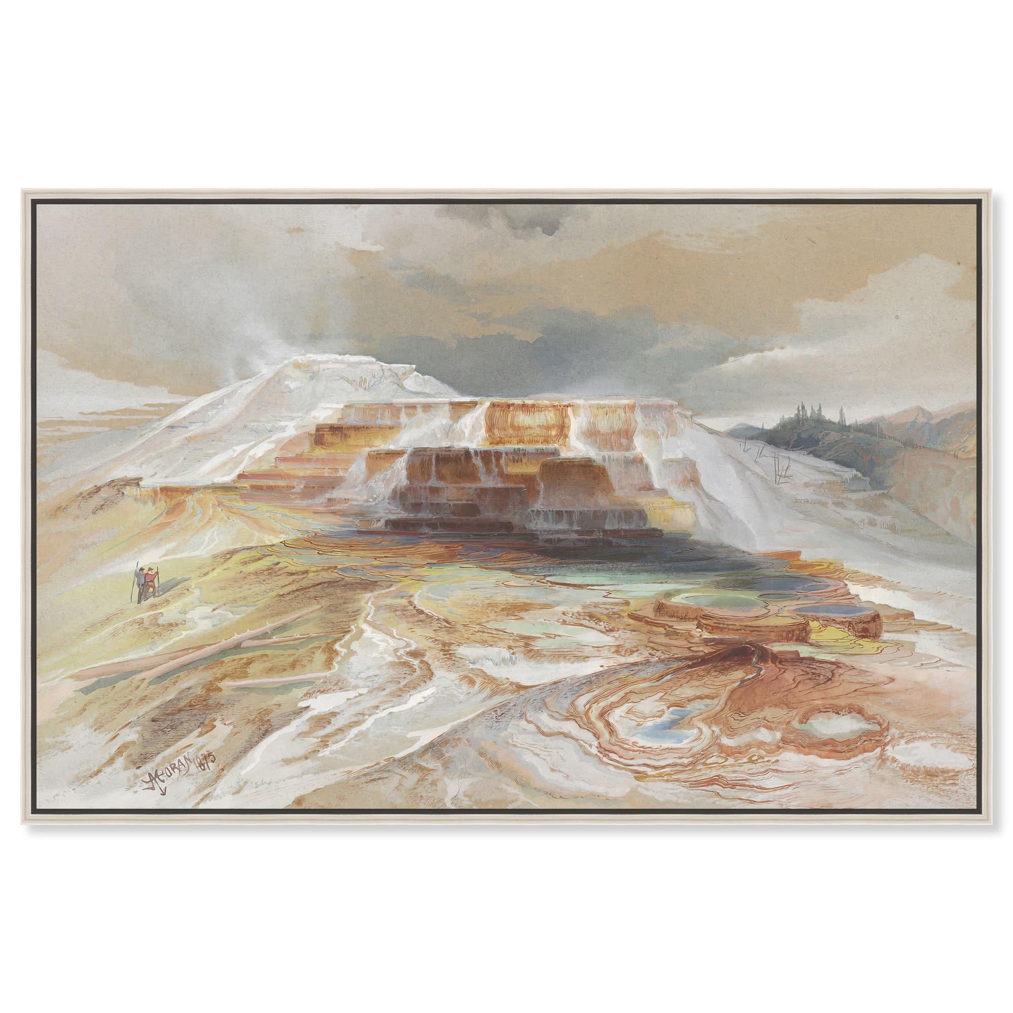 Hot Springs of Gardiner s River, Yellowstone, 1873 Canvas Classic ...