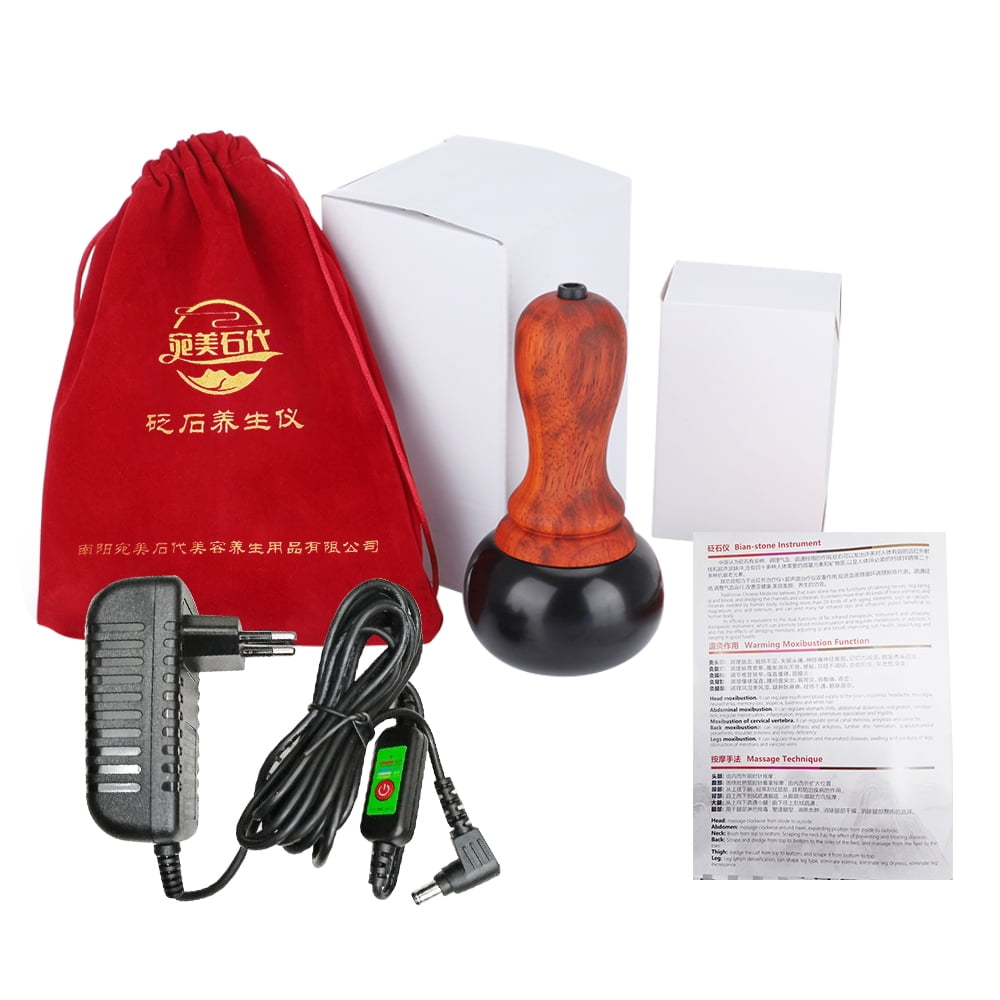 Hot Stone Gua Sha Electric Massager Neck Back Full Body Hot Compress ...