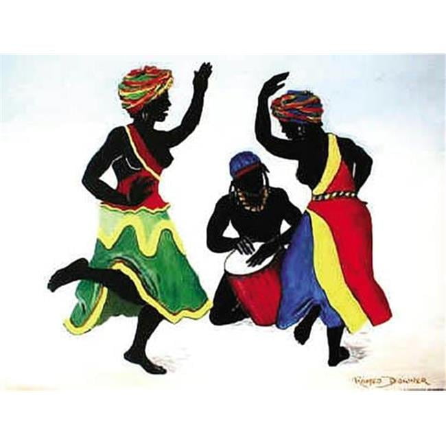 Hot Stuff 1028-24x36-BA Ebony Dancers 1 Poster - Walmart.com