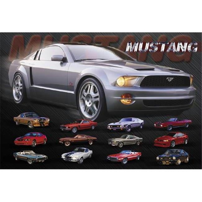 Hot Stuff 2477-16x20-CB Mustang Evolution Poster - Walmart.com