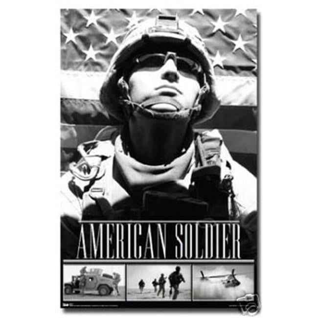 Hot Stuff Enterprise 9407-24x36-VA Rey Lea American Soldier Poster - Walmart.com