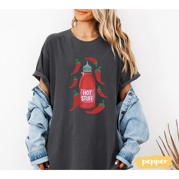 Hot Stuff Shirt, Hot Sauce Foodie Tshirt, Food Pun Shirt, Ghost Pepper ...