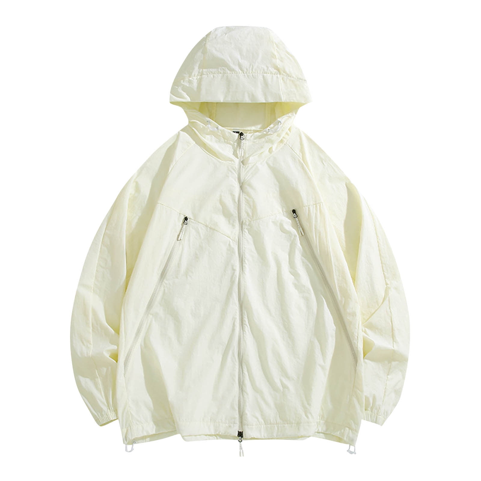 Hot Summer Sale,Men Ice Silk Sunscreen Jacket Solid Color Zipper Design ...
