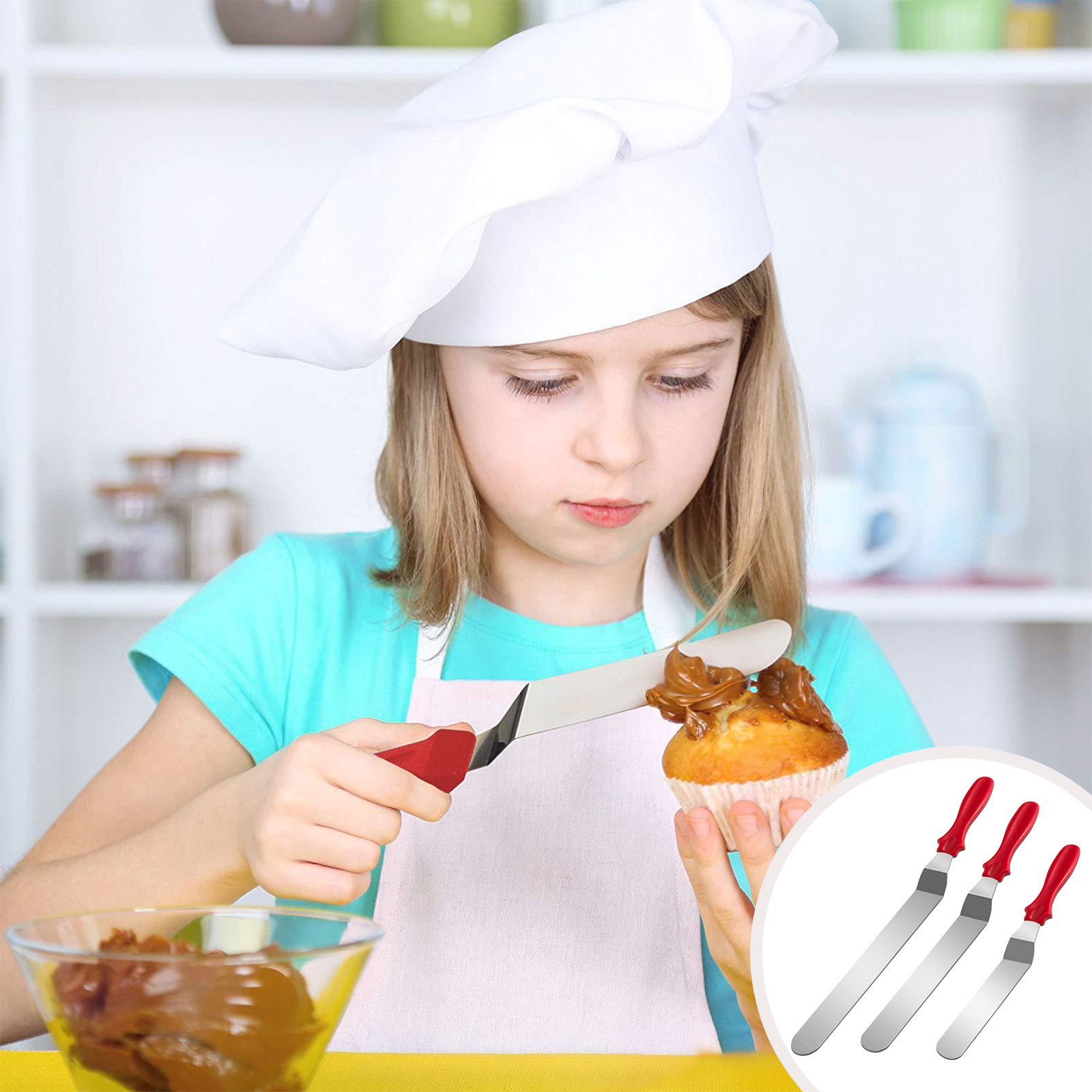 Hot Summer Sale,Stainless Steel Baking Spatula Set, 3-Piece, For ...