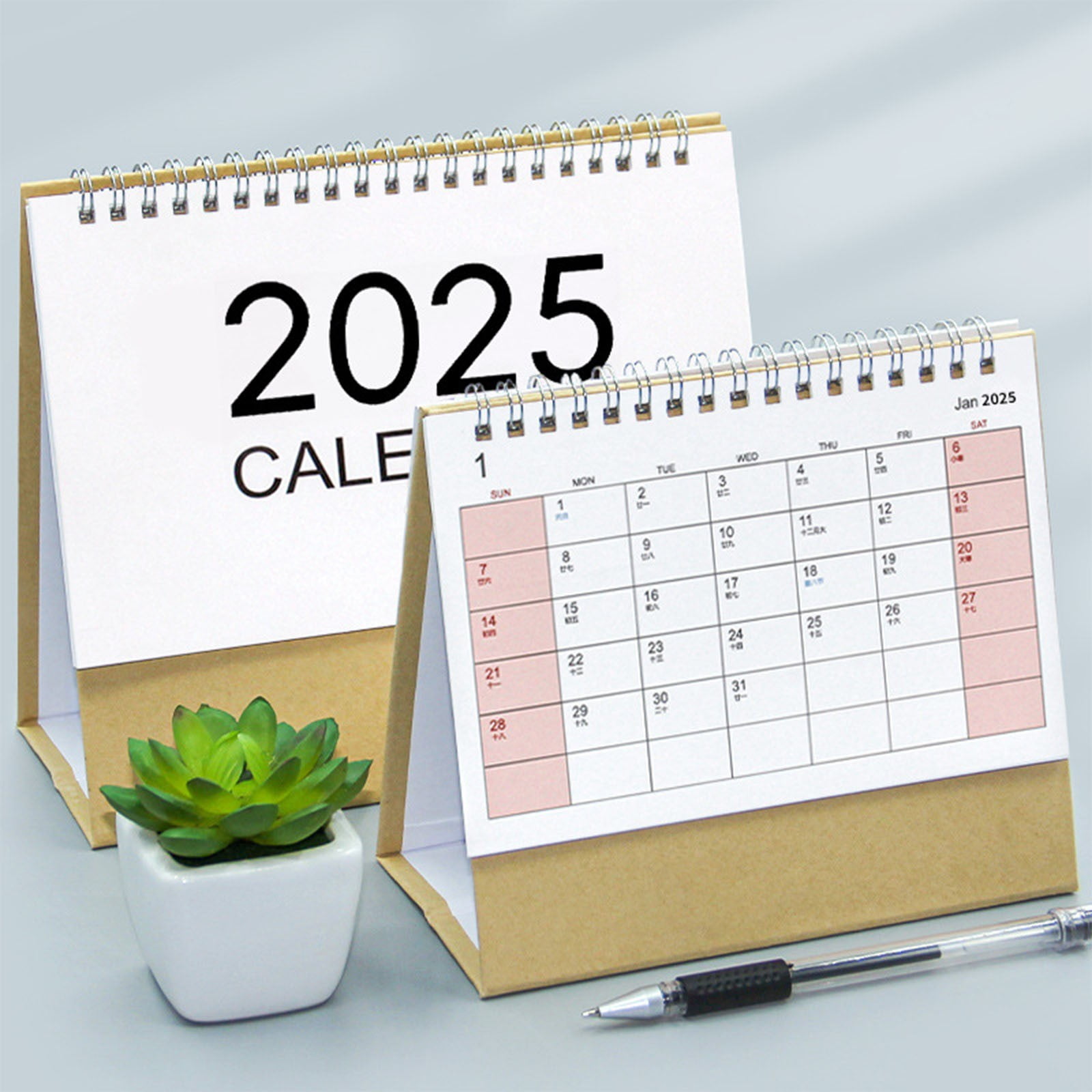 Hot Summer Sale, Vsgery 2025 Unprinted Kraft Paper Calendar, Monthly ...