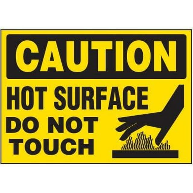 Hot Surface Warning Markers Safety & Compliance Signs/OSHA & ANSI ...