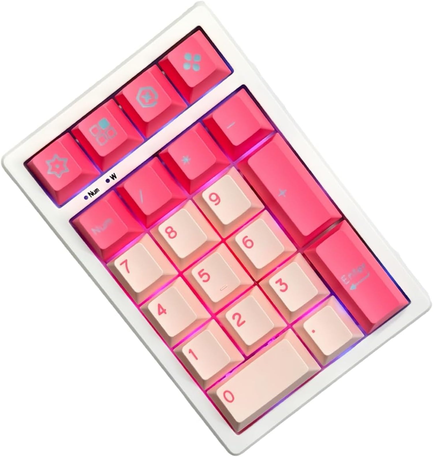 Hot Swap Numpad,21 Keys Mini Numpad Portable Keypad Bluetooth5.0/2.4G ...