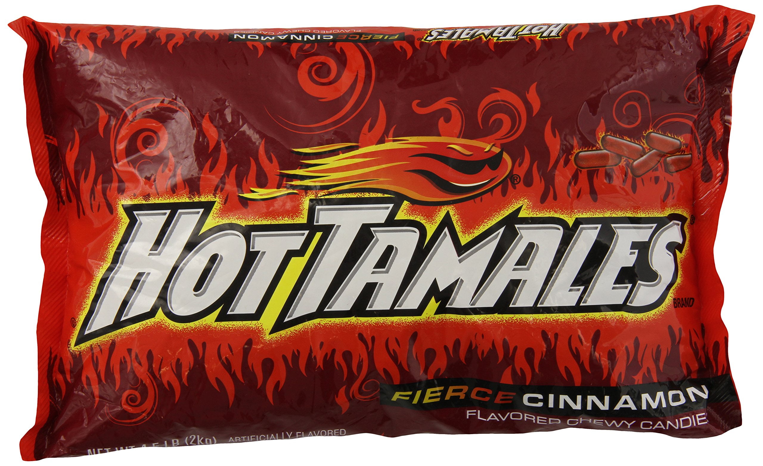 Hot Tamales Original Fierce Cinnamon Chewy Candy, Bulk Bag, 4.5 Lb ...
