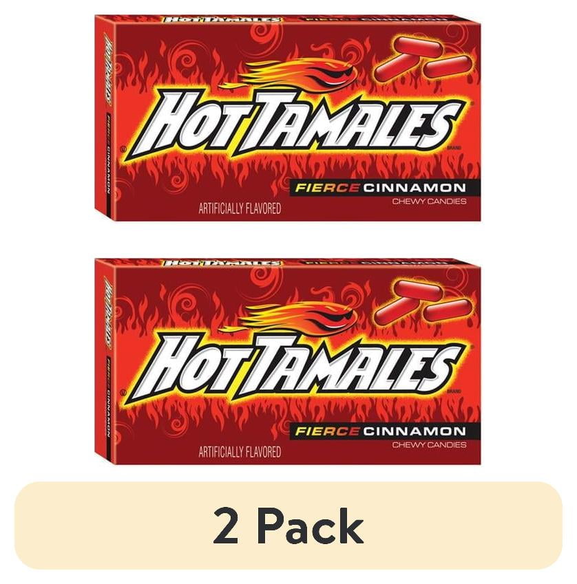 (2 pack) Hot Tamales Fierce Cinnamon Chewy Candy, 5 ounce Theater Box ...
