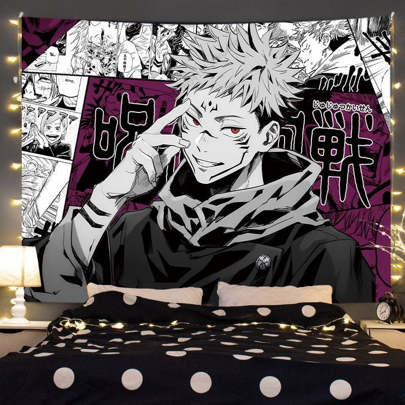Hot Tapestry Decor Gojo Cute Satoru Jujutsu Kaisen Background Cloth ...