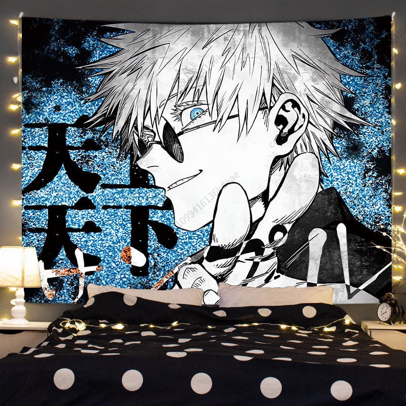 Hot Tapestry Decor Gojo Cute Satoru Jujutsu Kaisen Background Cloth ...