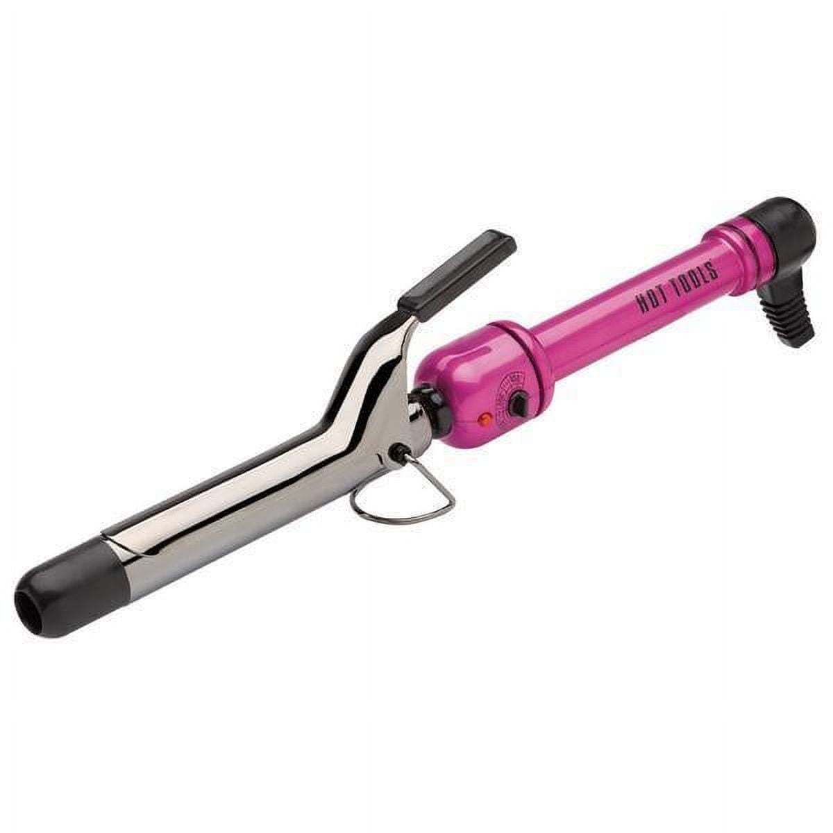 Hot Tools PINK TITANIUM 1” Curling Hair Iron with Features Multiple ...