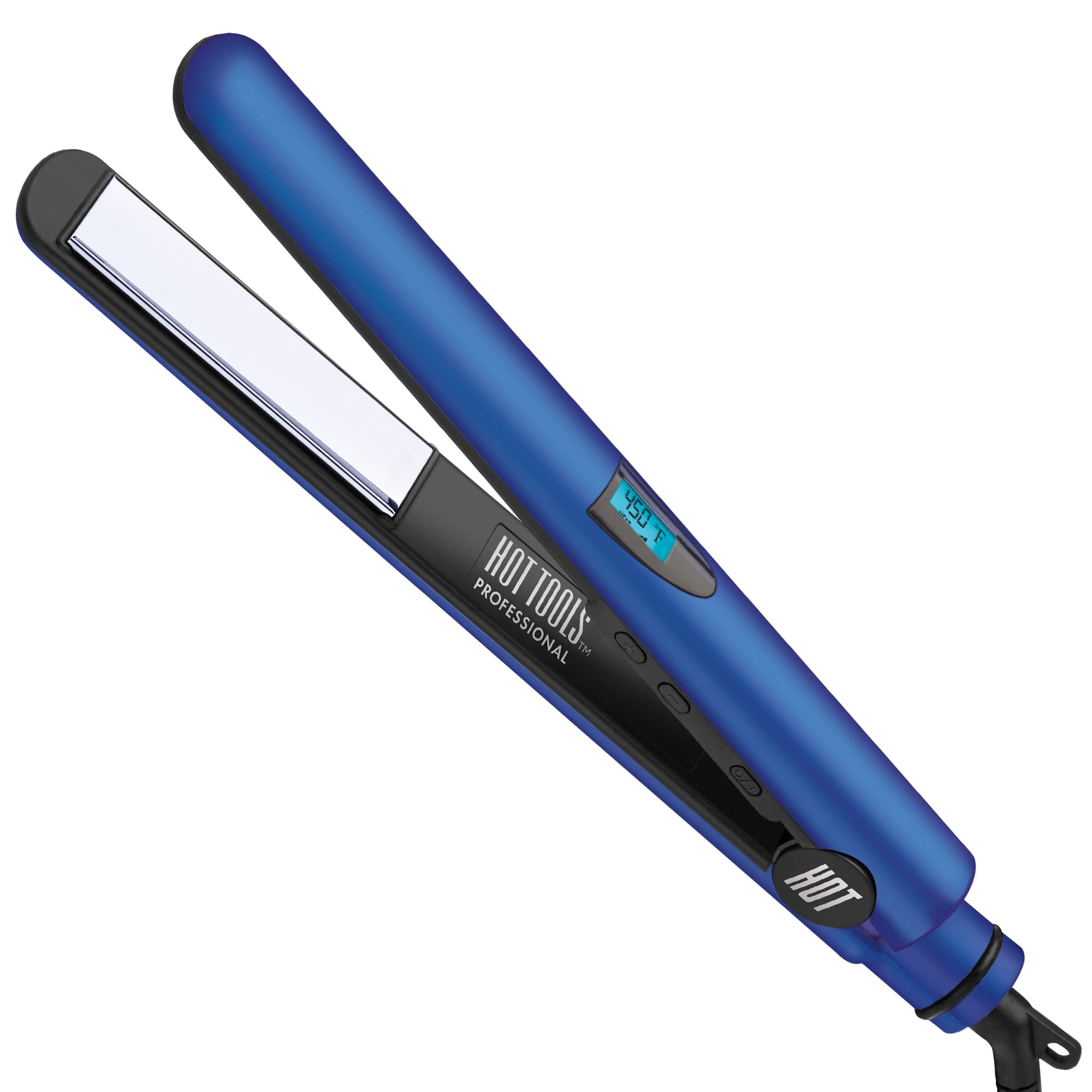 Hot Tools Professional Radiant Blue Micro-Shine Titanium Flat Iron, 1 ...