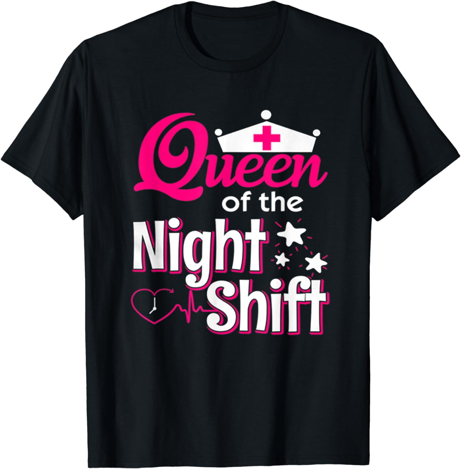 Hot Trend Shirt Queen Of The Night Shift Nurse T-Shirt - Walmart.com