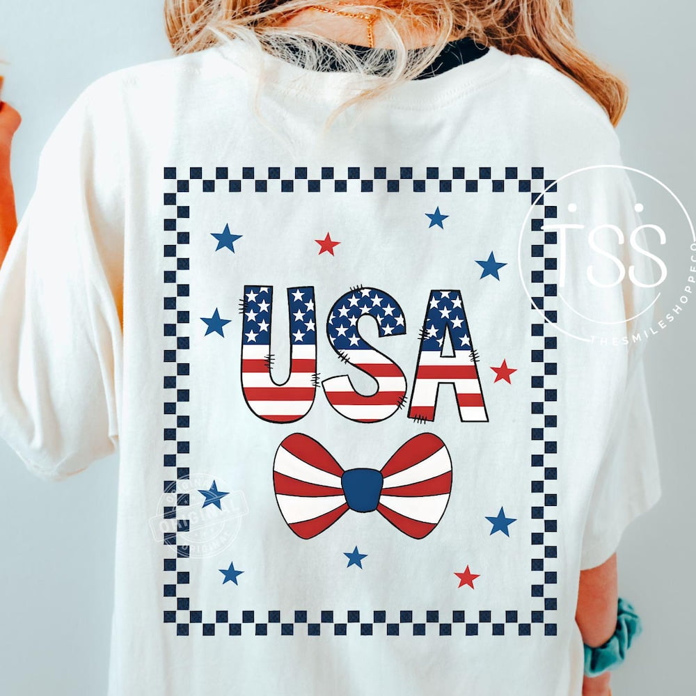 Hot Trending 4th of July Mama Coquette bow Shirt, Preppy American Mama ...
