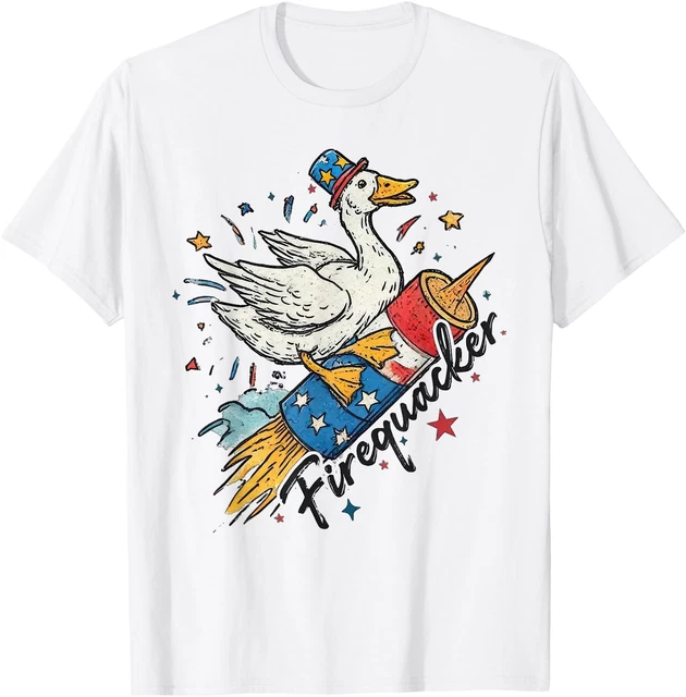 Hot Trending 4th July Rubber Duck Firequacker Patriot Men Women T-Shirt ...
