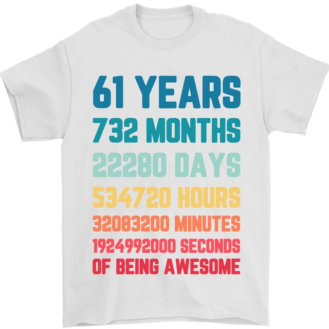 Hot Trending 61st Birthday 61 Year Old T-Shirt Design Preview Only ...