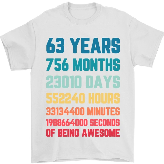Hot Trending 63rd Birthday 63 Year Old T-Shirt Design Preview Only ...