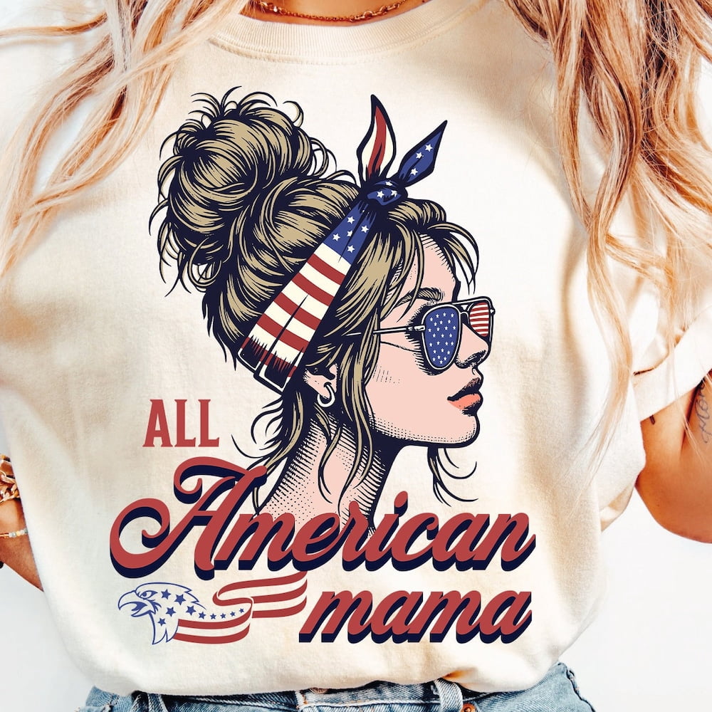 Hot Trending American Mama Shirt, 4th Of July Shirt, USA Mom Shirt ...