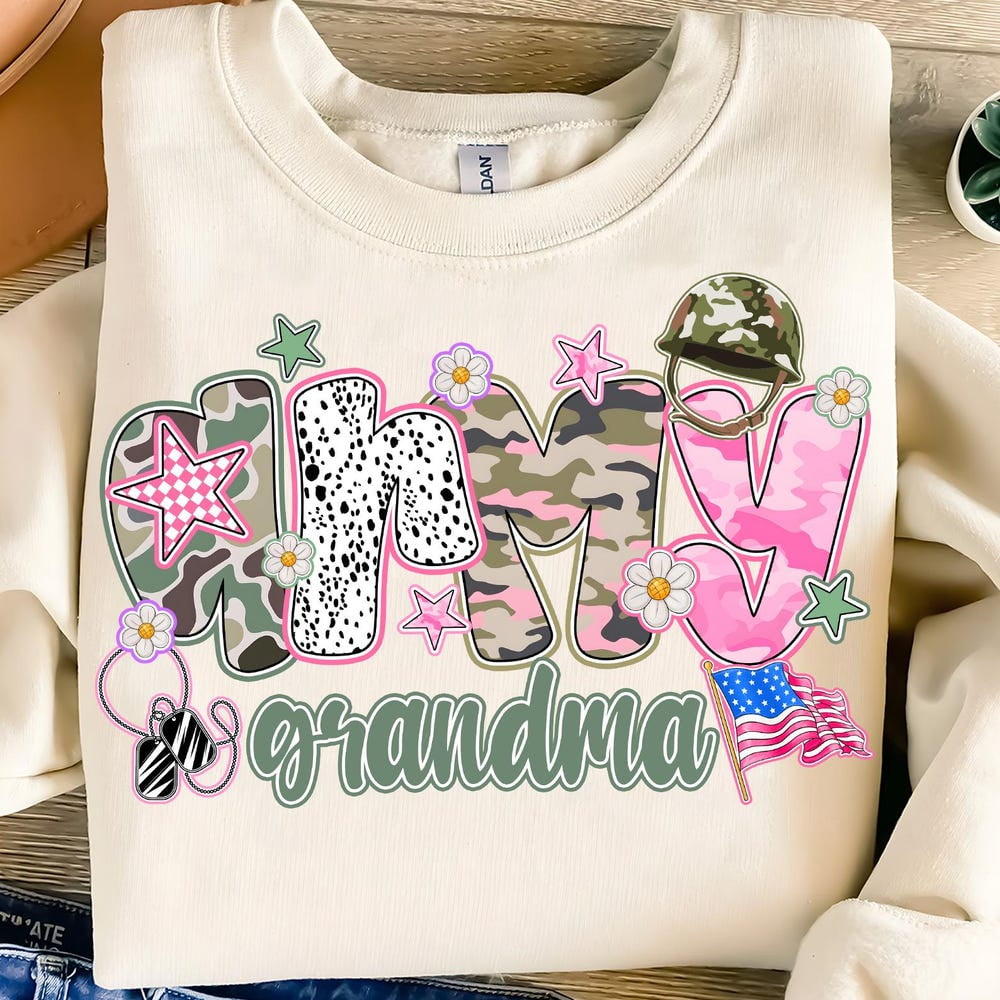 Hot Trending Army Grandma, Military Family, Camo Grandma, Patriotic ...